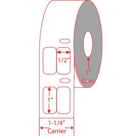 Dymo 30333 Labelwriter 0.5" x 1" labels compatible